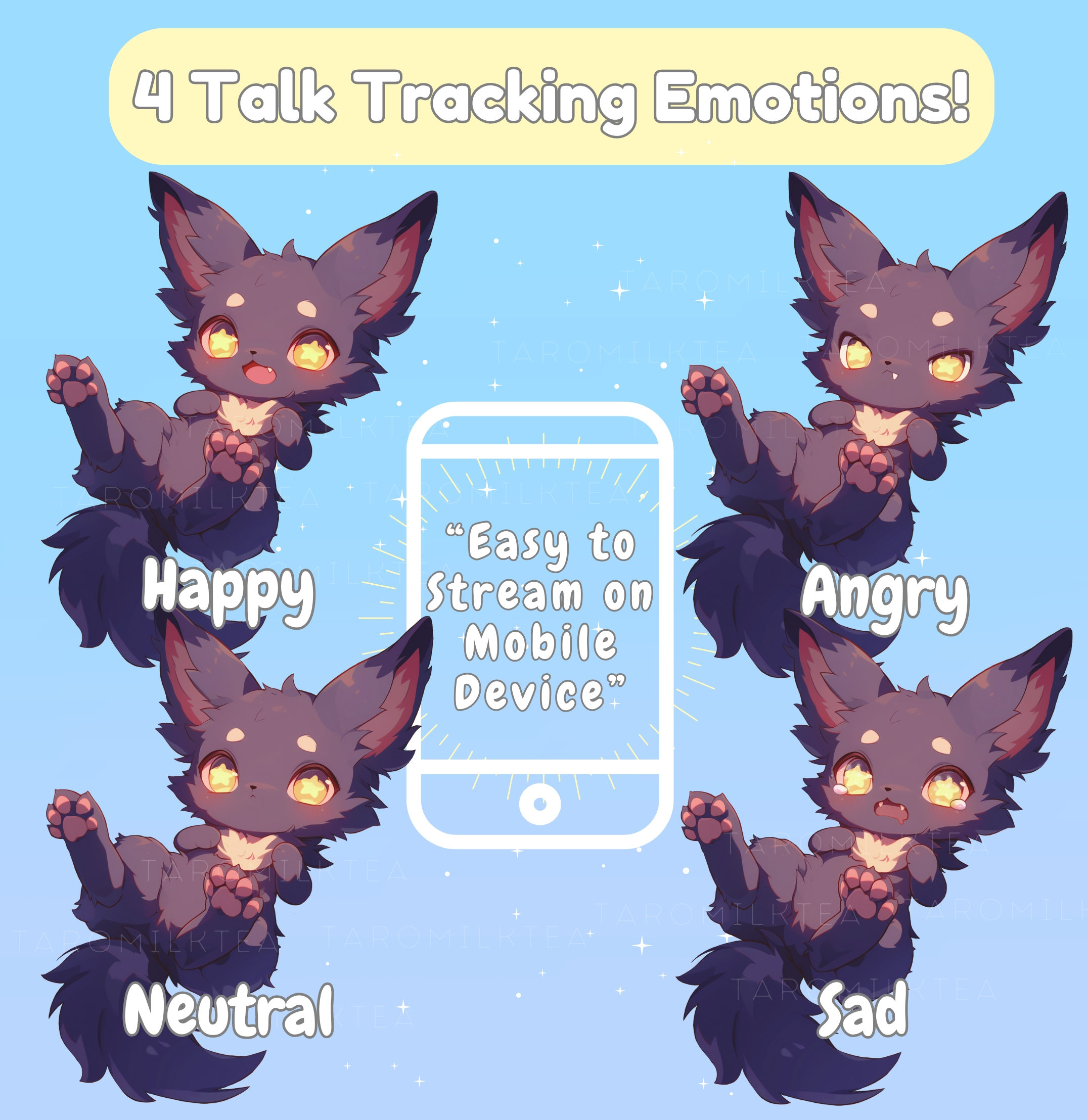 Pngtuber Fox , Stream Pet Kawaii Chibi Fox / Anime Fox Pup , Stream on ...