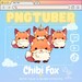 Pngtuber Fox , Stream Pet / Cute Chibi Red Fox / Cozy Fox , Stream on ...