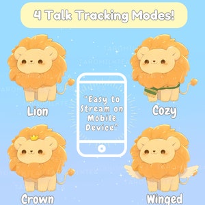 Pngtuber , Stream Pet Kawaii Chibi Lion / Leo Astrology , Stream Live ...