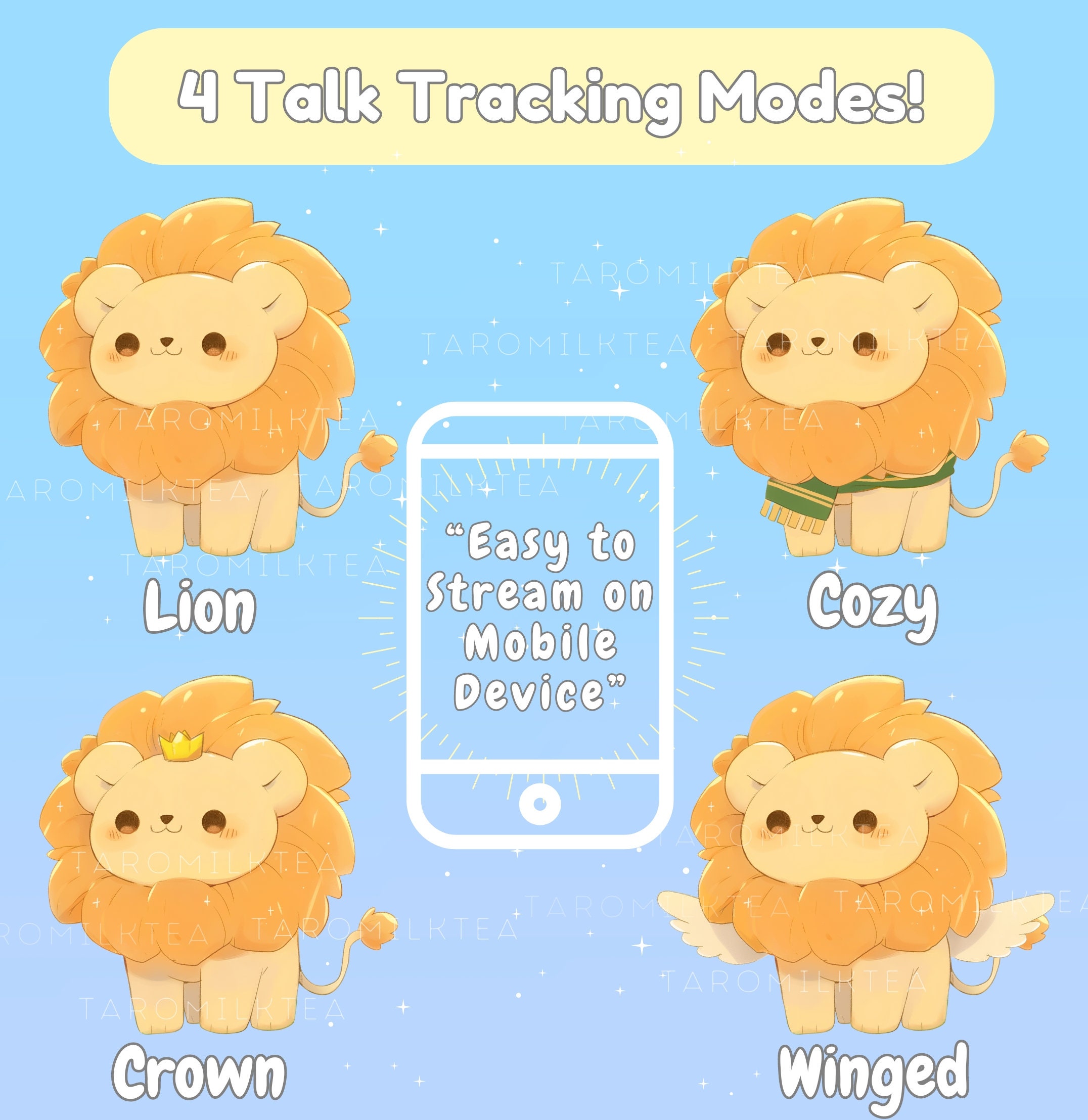 Pngtuber , Stream Pet Kawaii Chibi Lion / Leo Astrology , Stream Live ...