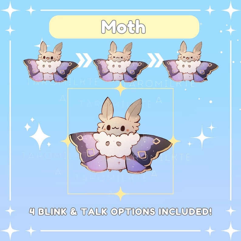 Pngtuber Moth , Stream Pet / Cute Chibi Moth / Witchy , Stream on ...