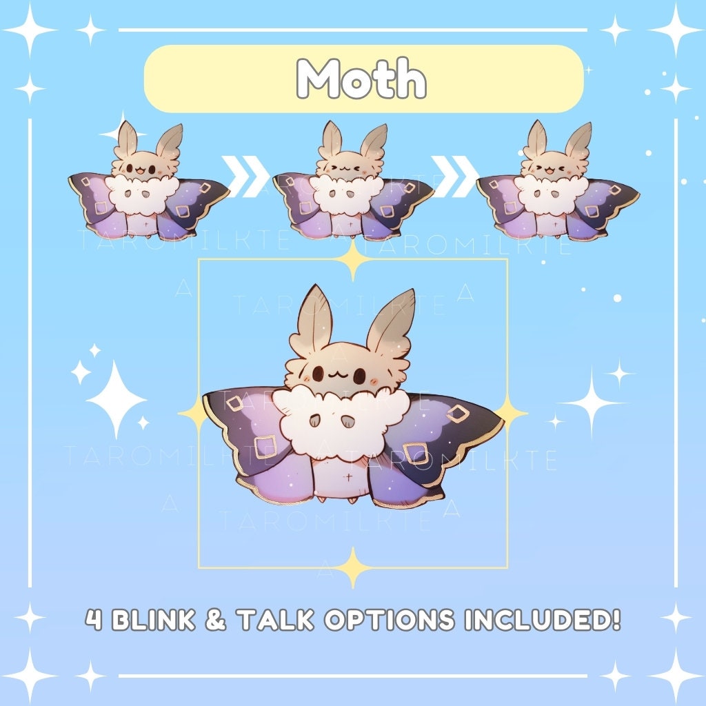 Pngtuber Moth , Stream Pet / Cute Chibi Moth / Witchy , Stream on ...