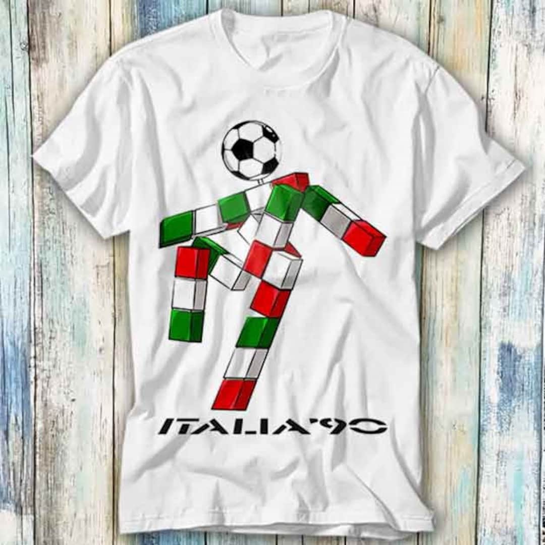 Italia 90 Logo World Cup Football Soccer Italy 1990 Fan T Shirt Meme ...