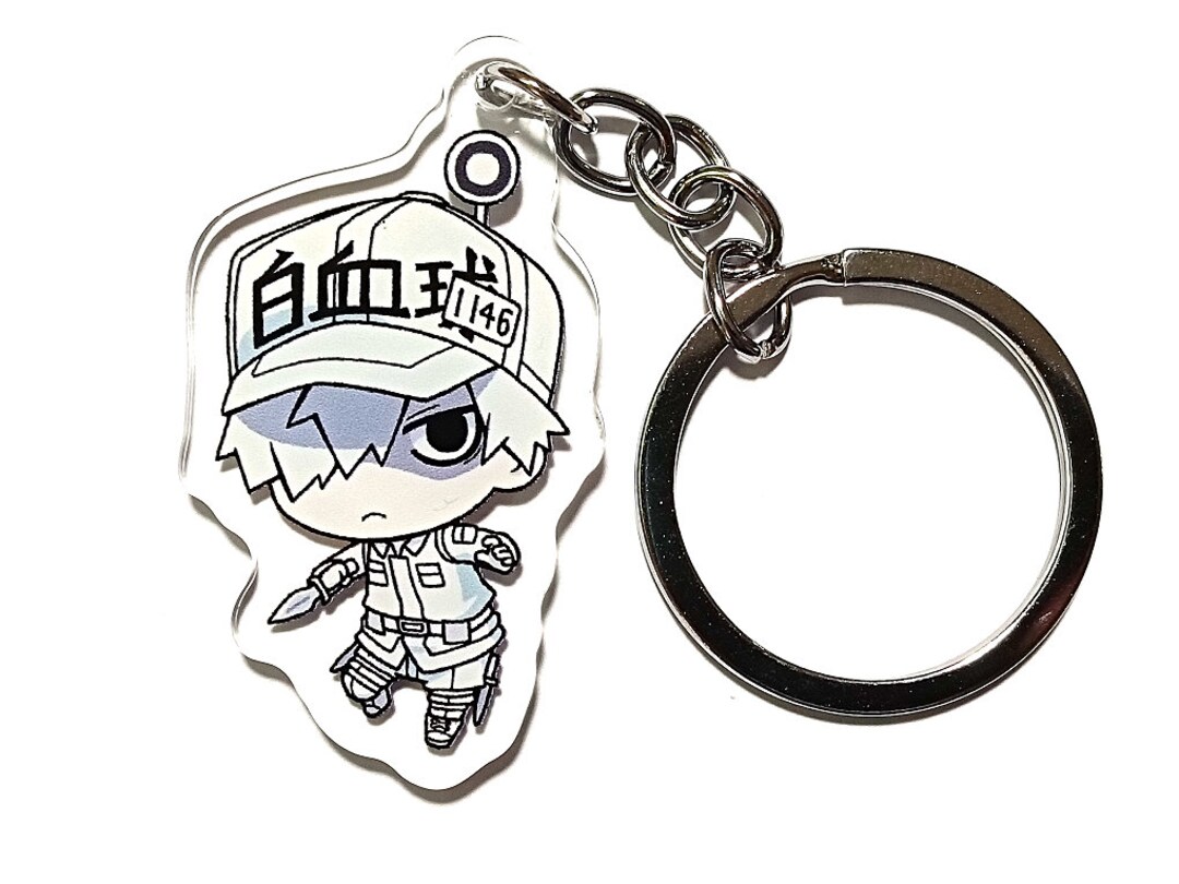 White Blood Cells High Quality Anime Acrylic Keychain Charm - Etsy