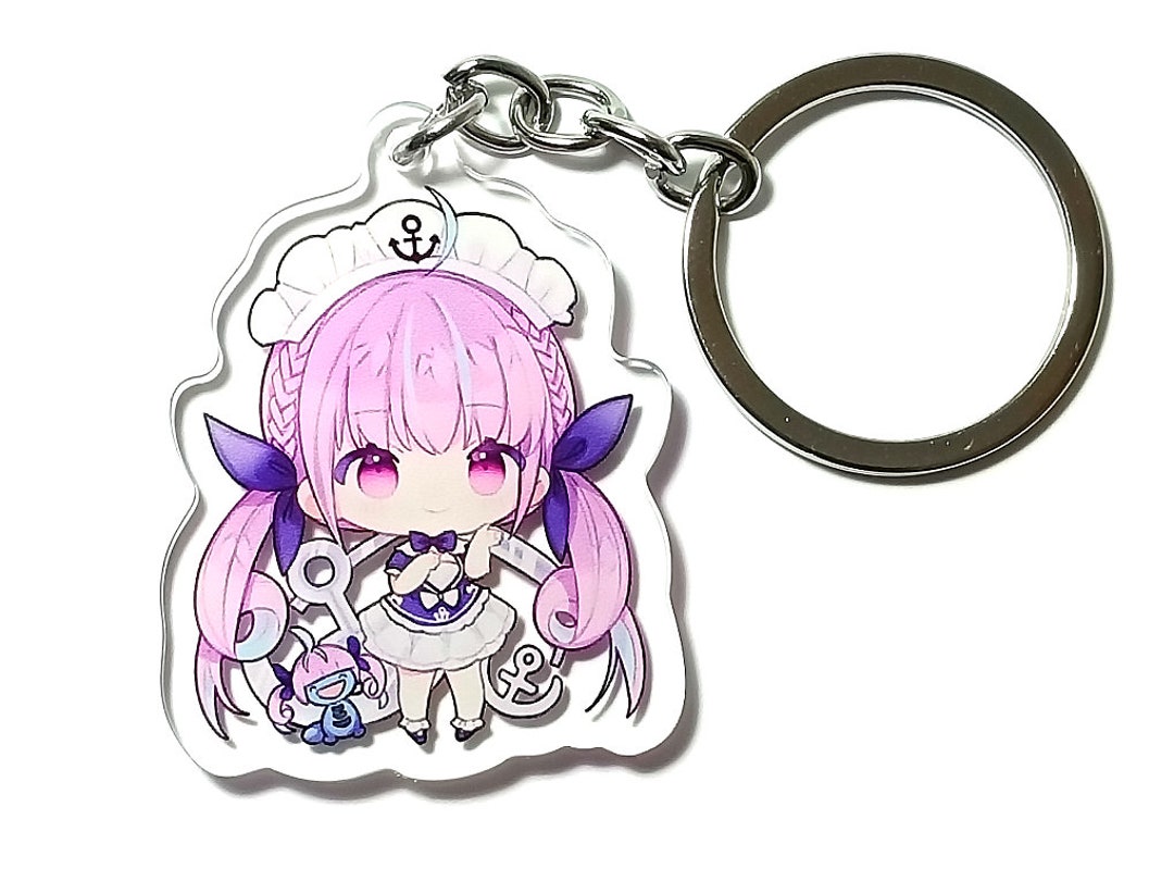 Minato Aqua High Quality Anime Acrylic Charm Keychain - Etsy