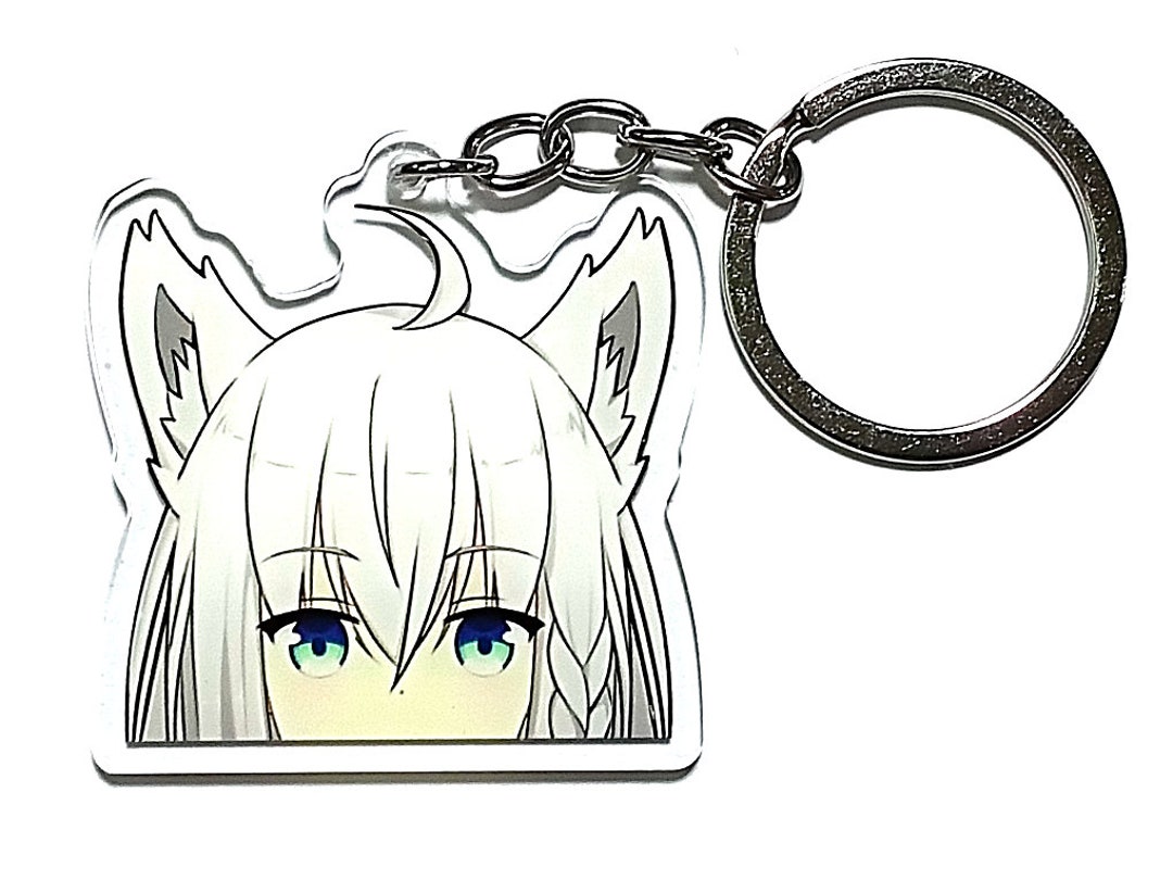 Shirakami Fubuki (peeker) High Quality Anime Acrylic Keychain Charm - Etsy