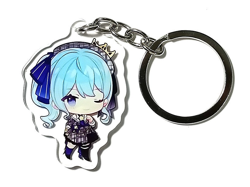 Hoshimachi Suisei High Quality Anime Acrylic Charm Keychain - Etsy
