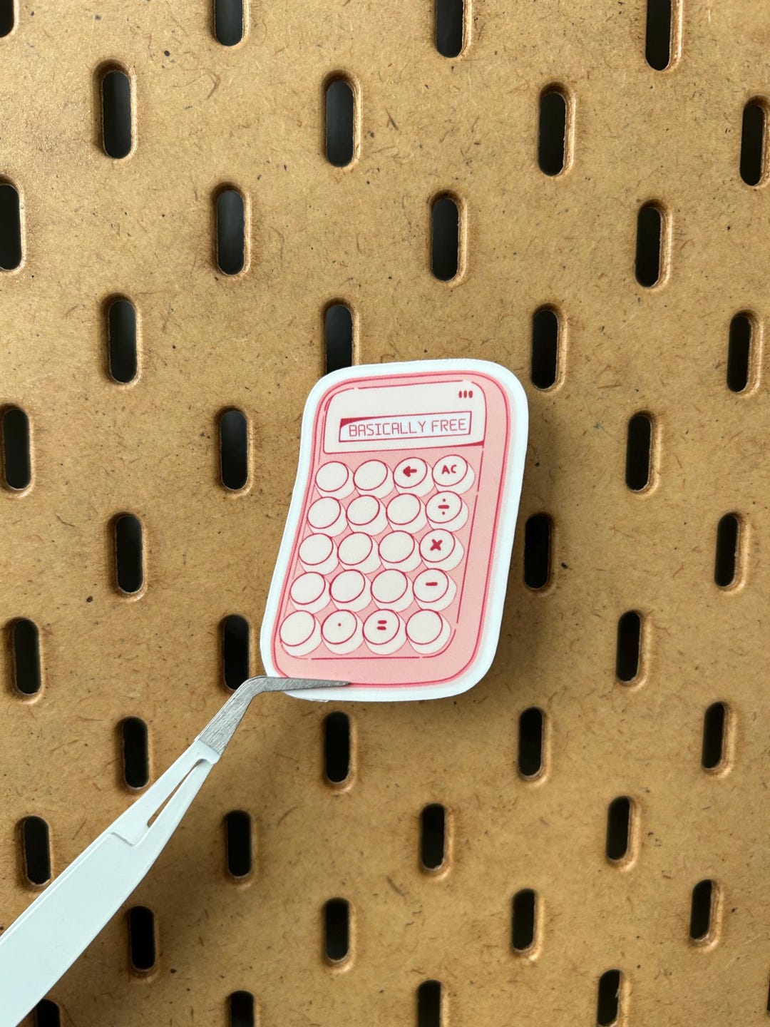 Basically Free Vinyl Sticker | Girl Math Calculator Sticker - Etsy