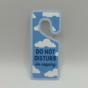 Do Not Disturb I'm Napping Vinyl Sticker | Napping Sticker | Waterproof ...