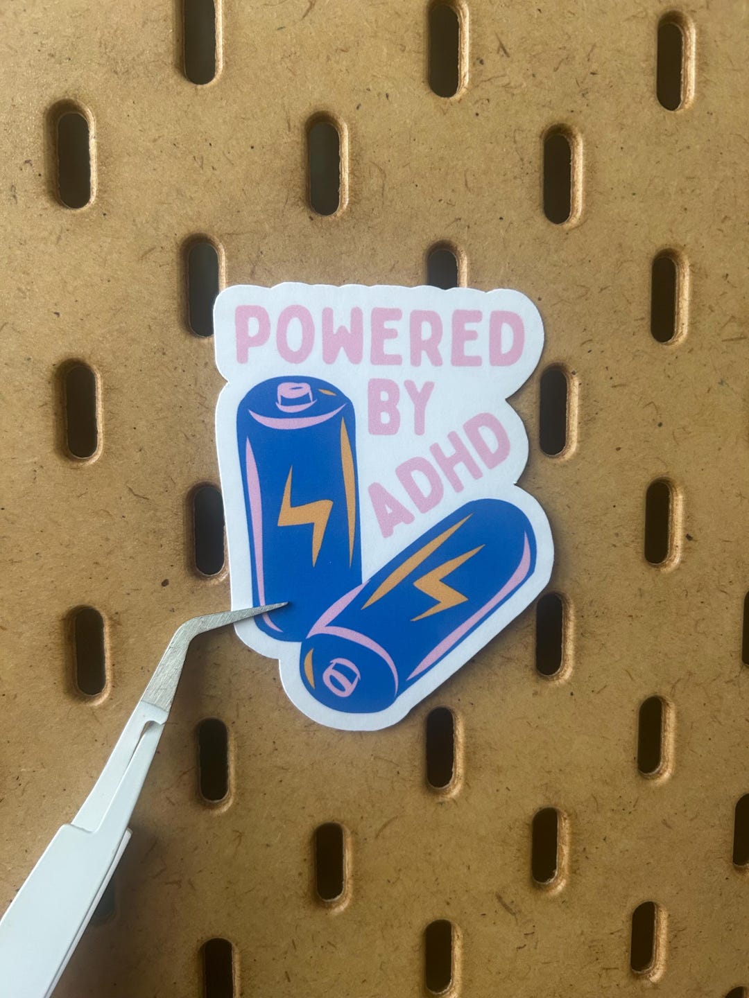 Powered by ADHD Vinyl Sticker: Waterproof Motivational Sticker - Etsy