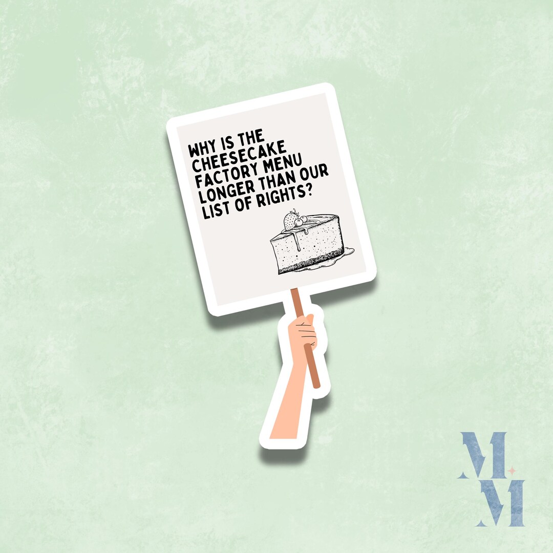 Menu of Inequality Vinyl Sticker | Political Protest Sticker ...