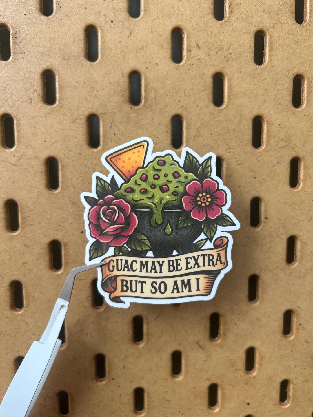 Guac May Be Extra Vinyl Sticker | Food Sticker - Etsy