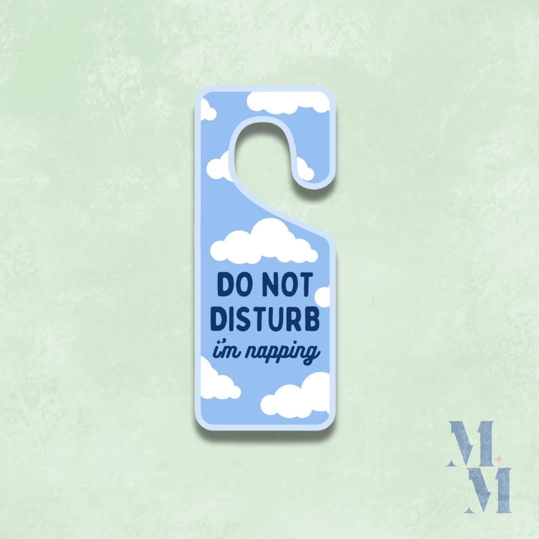 Do Not Disturb I'm Napping Vinyl Sticker | Napping Sticker | Waterproof ...