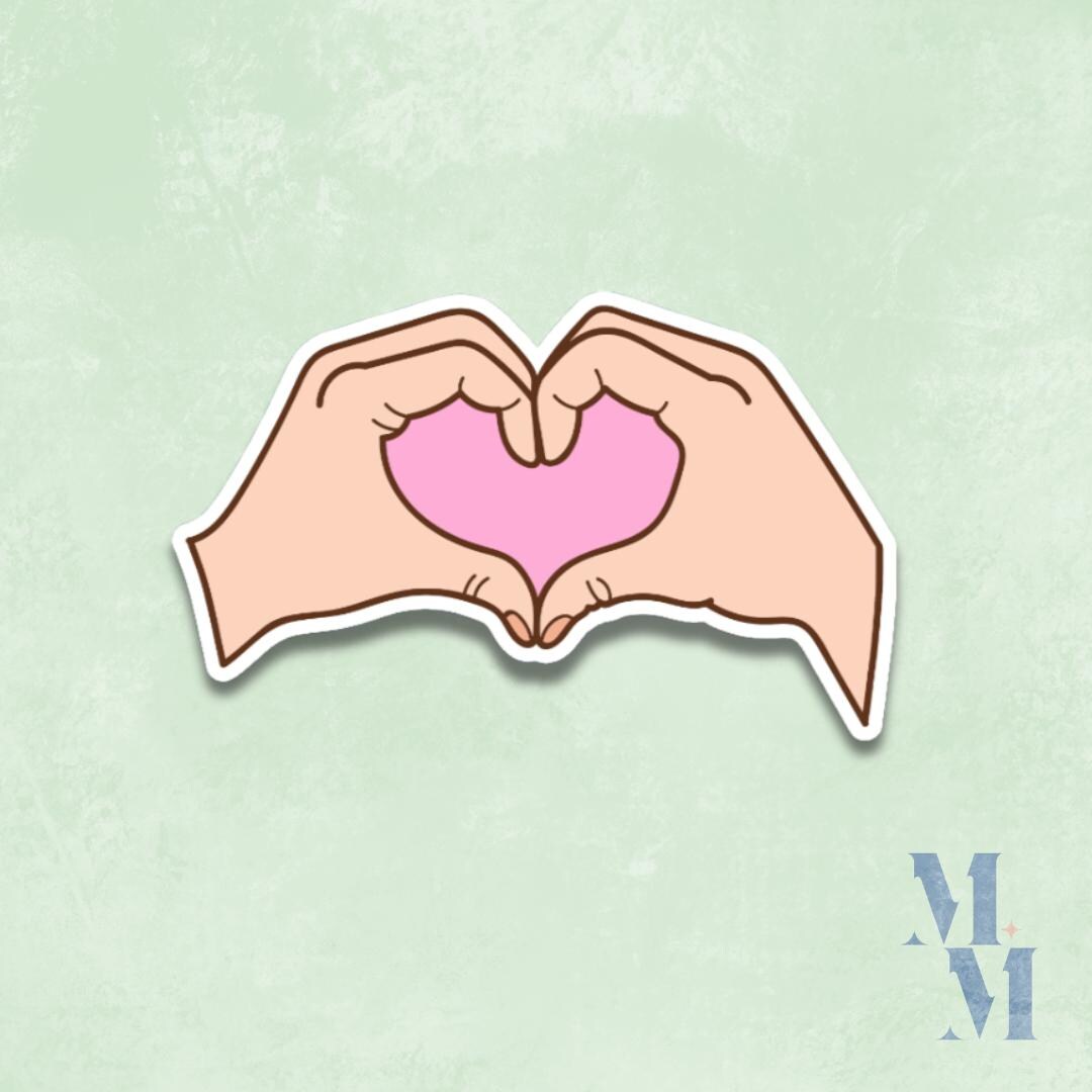 Heart Hands Sticker | Valentine's Day Sticker | Friendship Sticker - Etsy