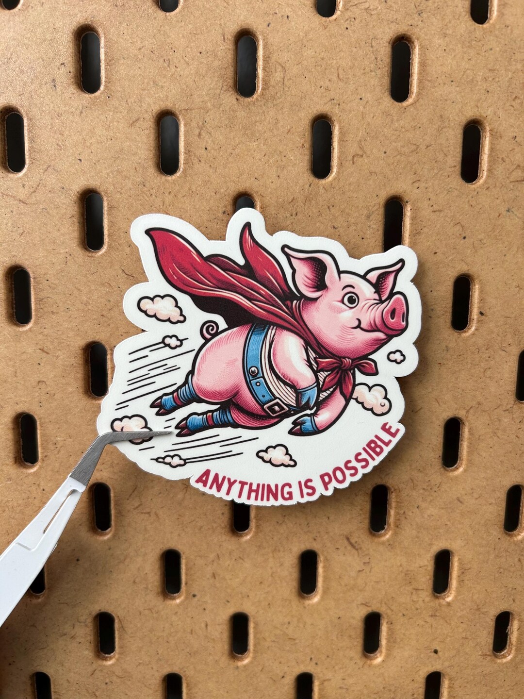 Anything is Possible Flying Pig Sticker: Waterproof Vinyl Sticker - Etsy