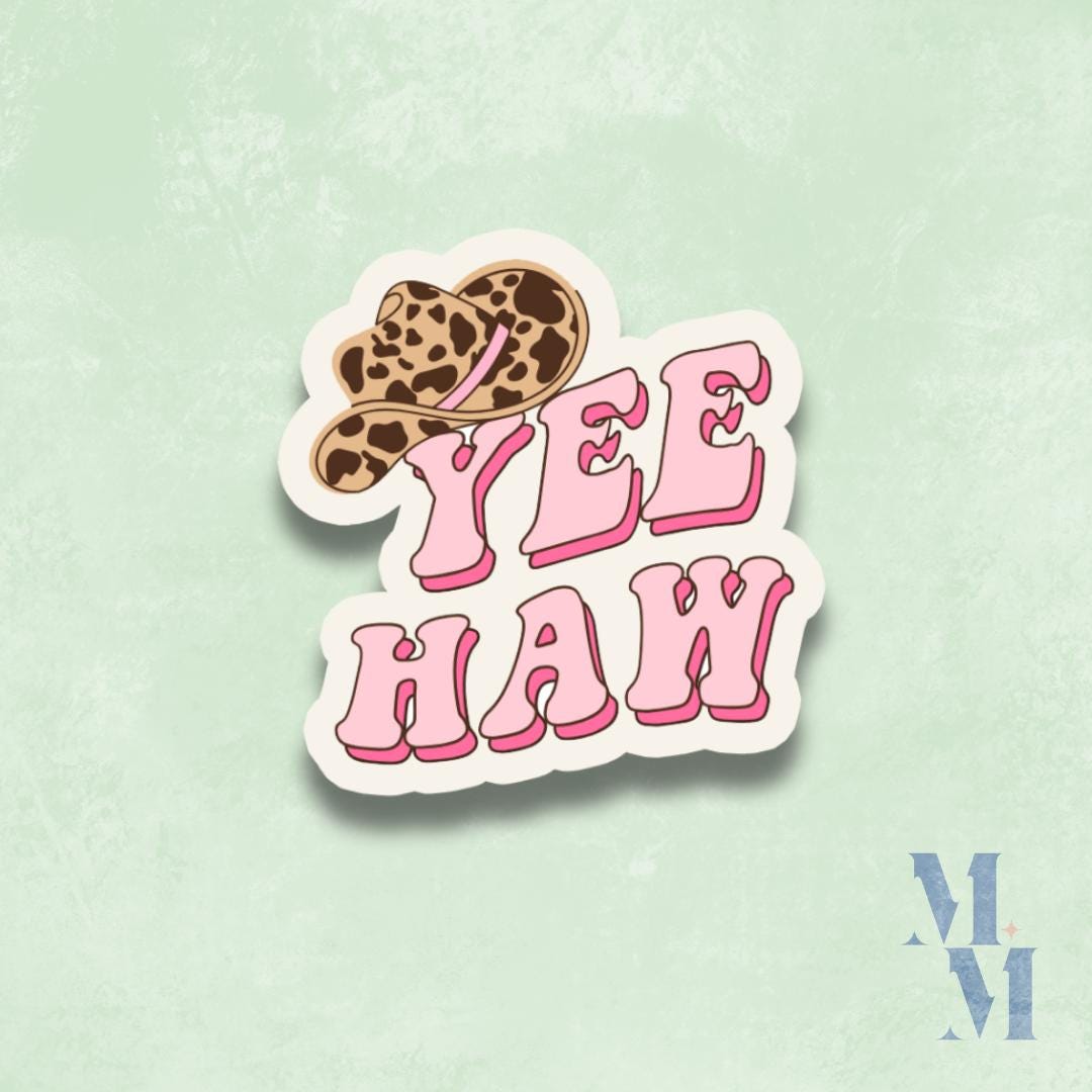 Yee Haw Holographic Vinyl Sticker | Waterproof Sticker - Etsy
