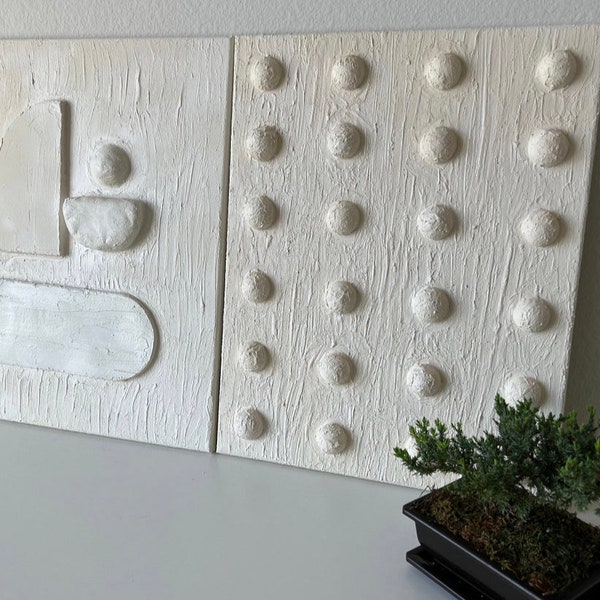 Large Round Plaster Wall Art - Etsy