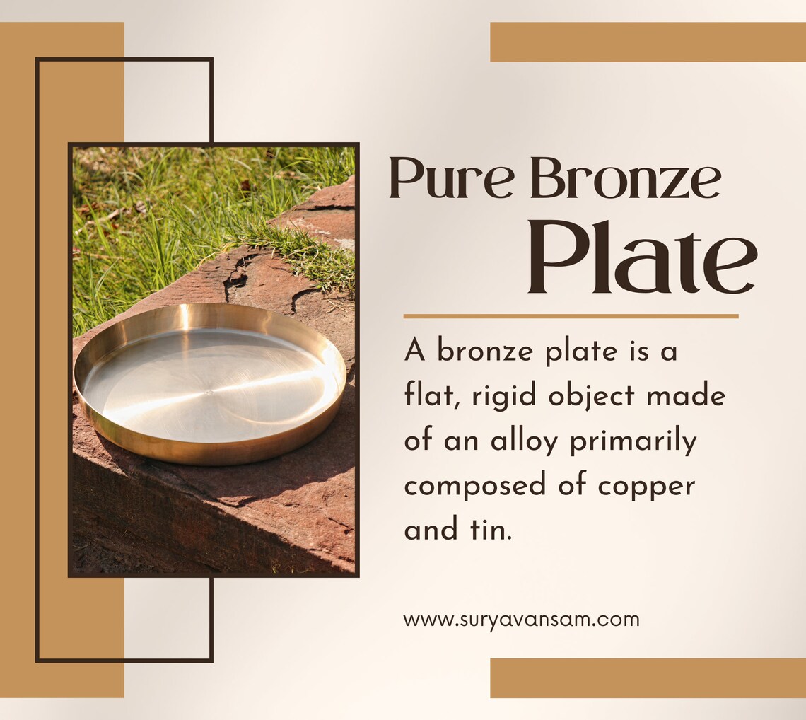 Exquisite Handcrafted Bronze Dinner Plate: Elegant Tableware for a ...