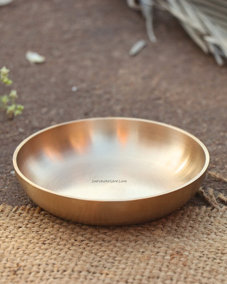 Pure Kansa Thali Set of 6 Pcs Fully Pure Kansa Dinner Set Perfect for ...