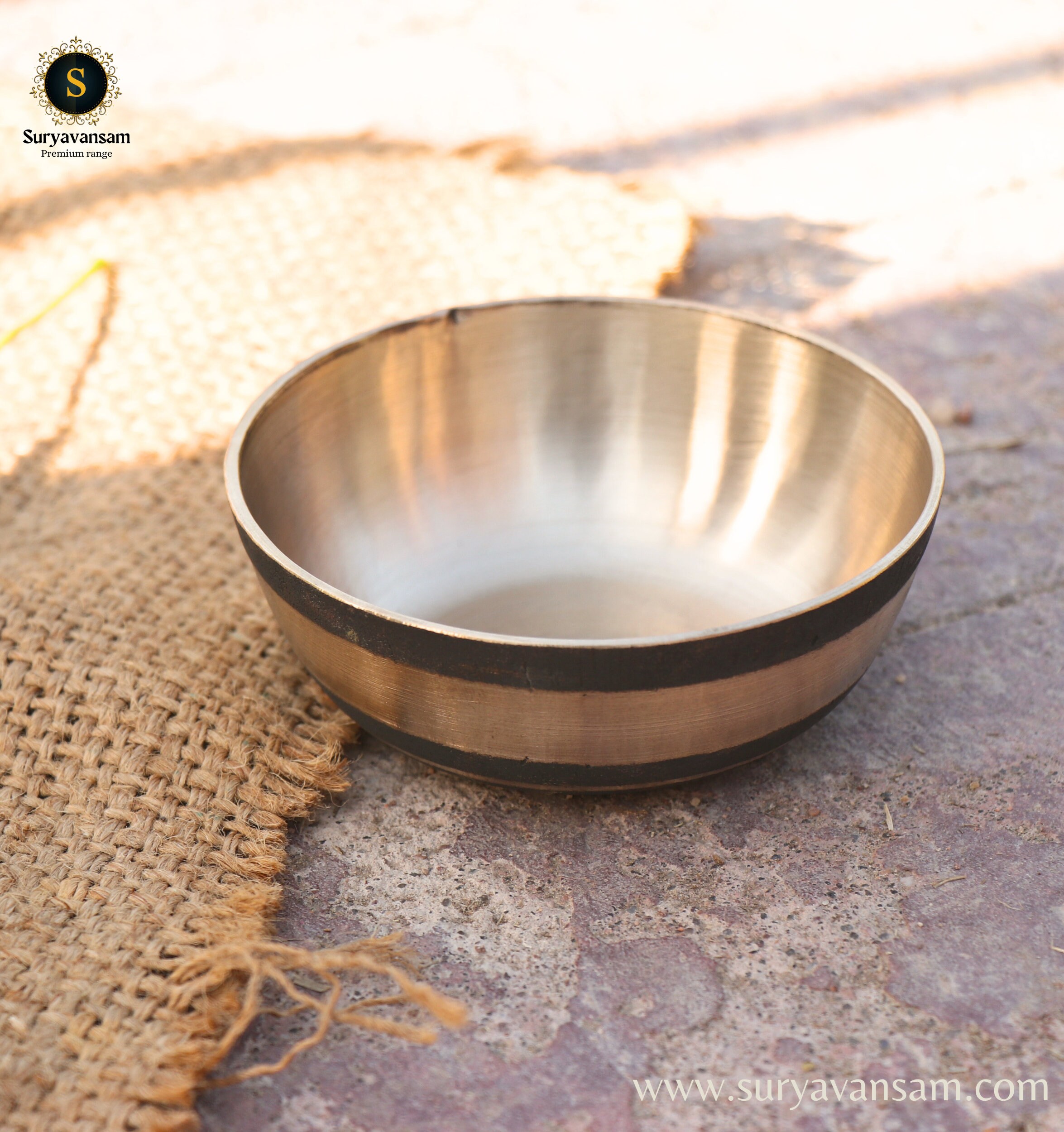 Kansa Thali Set 5 Pc, Handmade Kansa Dinner Set, Bronze Thali Set ...