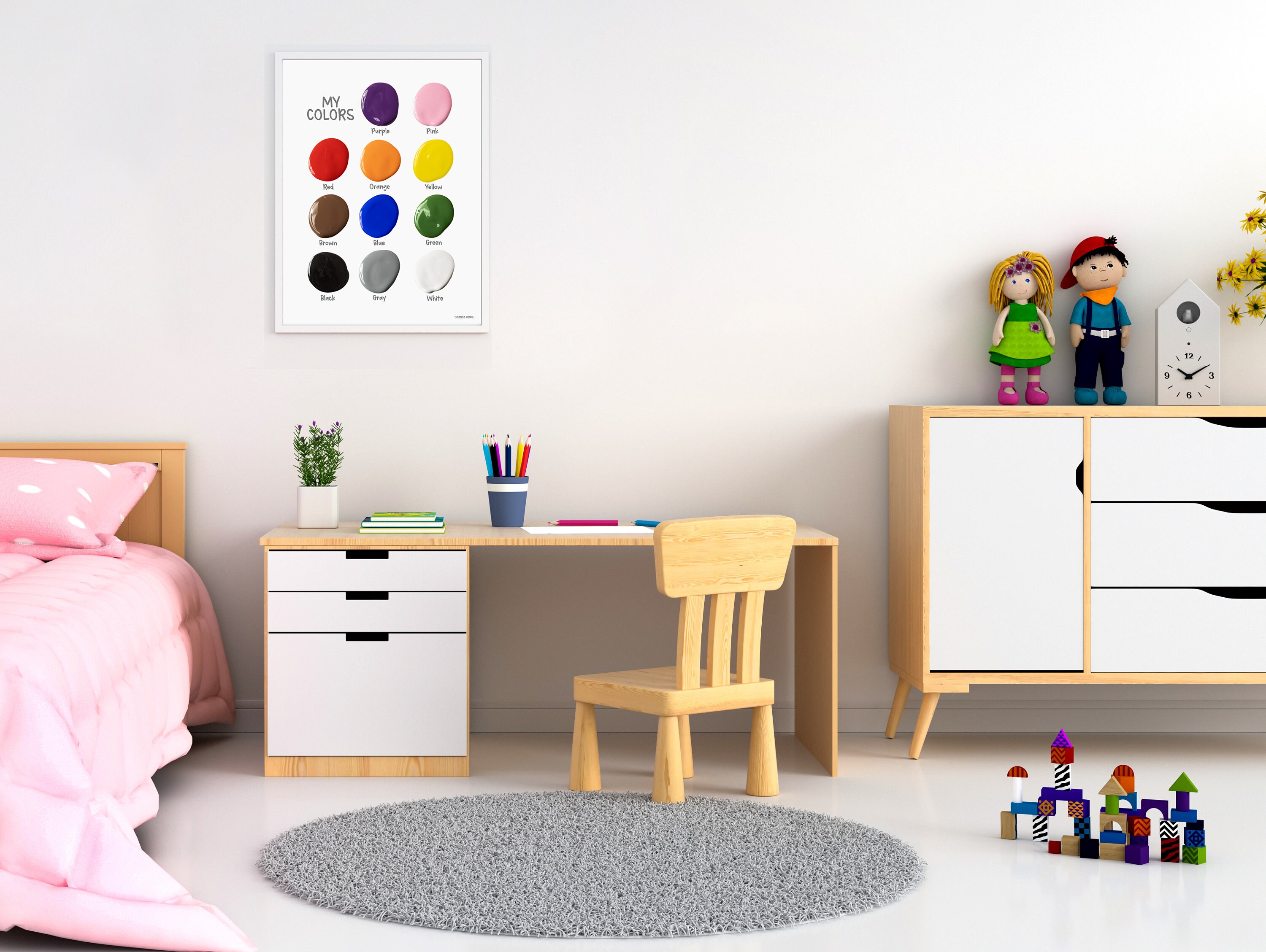 Color Theory for Kids, Montessori Homeschool, Colors Wall Art ...