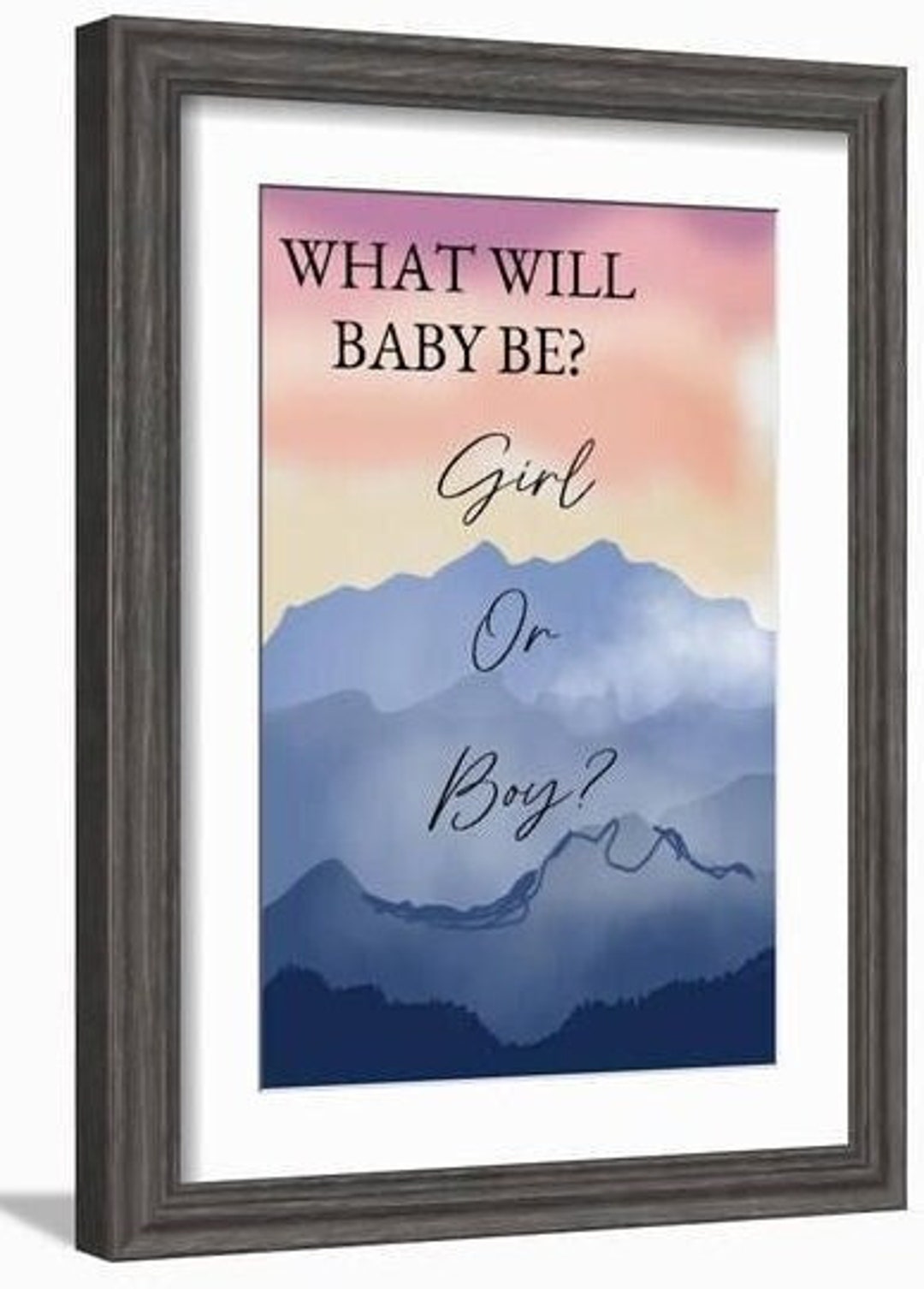 Unique Gender Reveal Poster for Reveal Party - Etsy