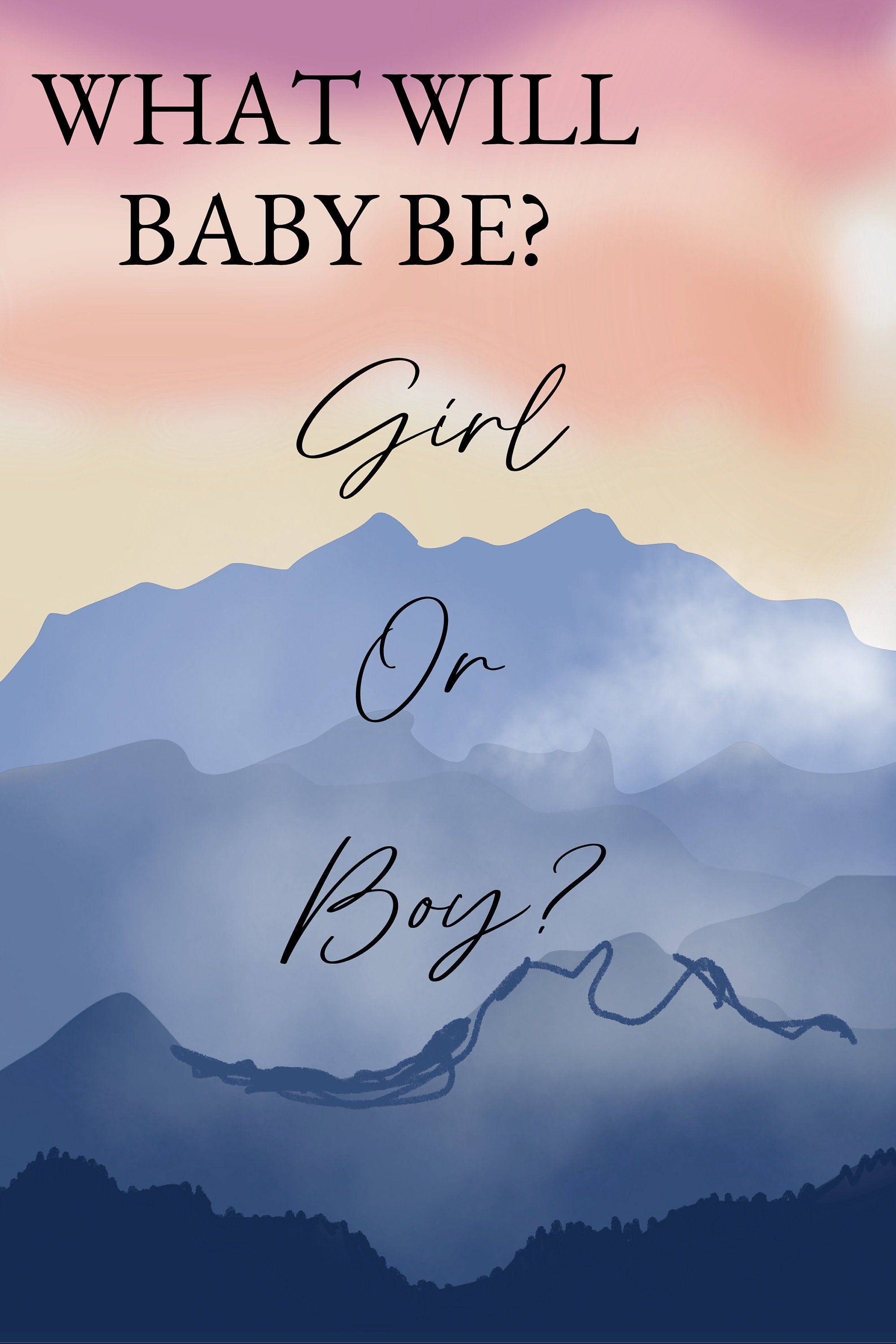 Unique Gender Reveal Poster for Reveal Party - Etsy
