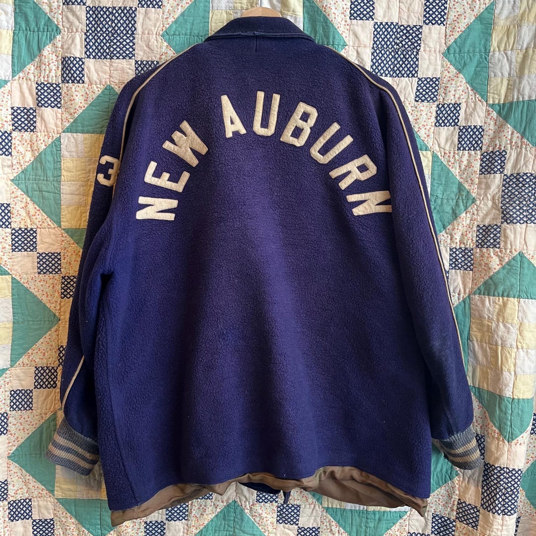 X-large 40s/50s Butwin Varsity Jacket Purple Wool Satin Lined True ...