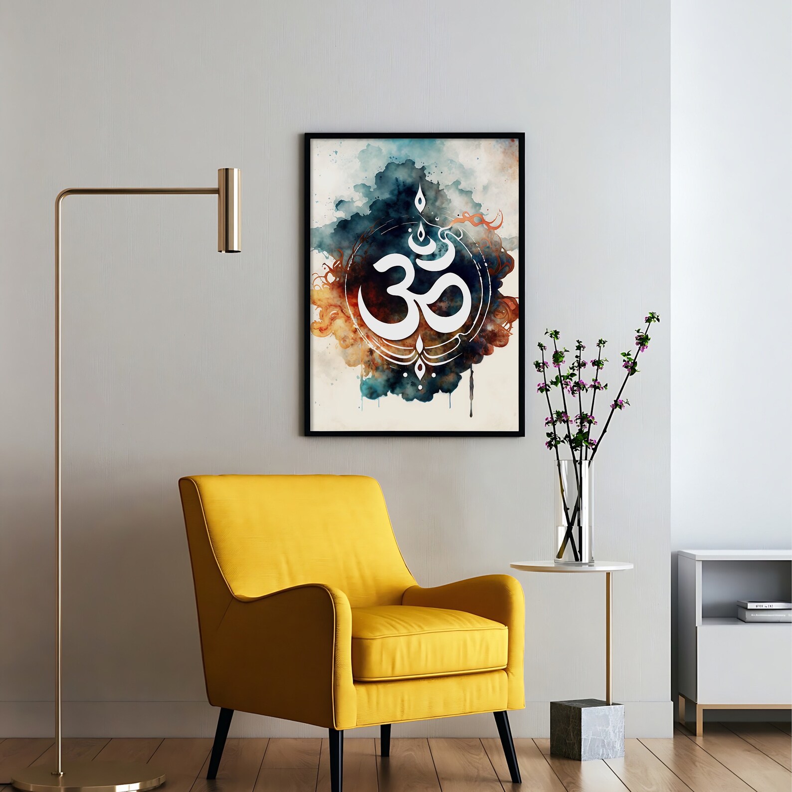 Om Wall Art, Ohm Symbol, Printable Art, Digital Print, Ohm Wall Decor ...