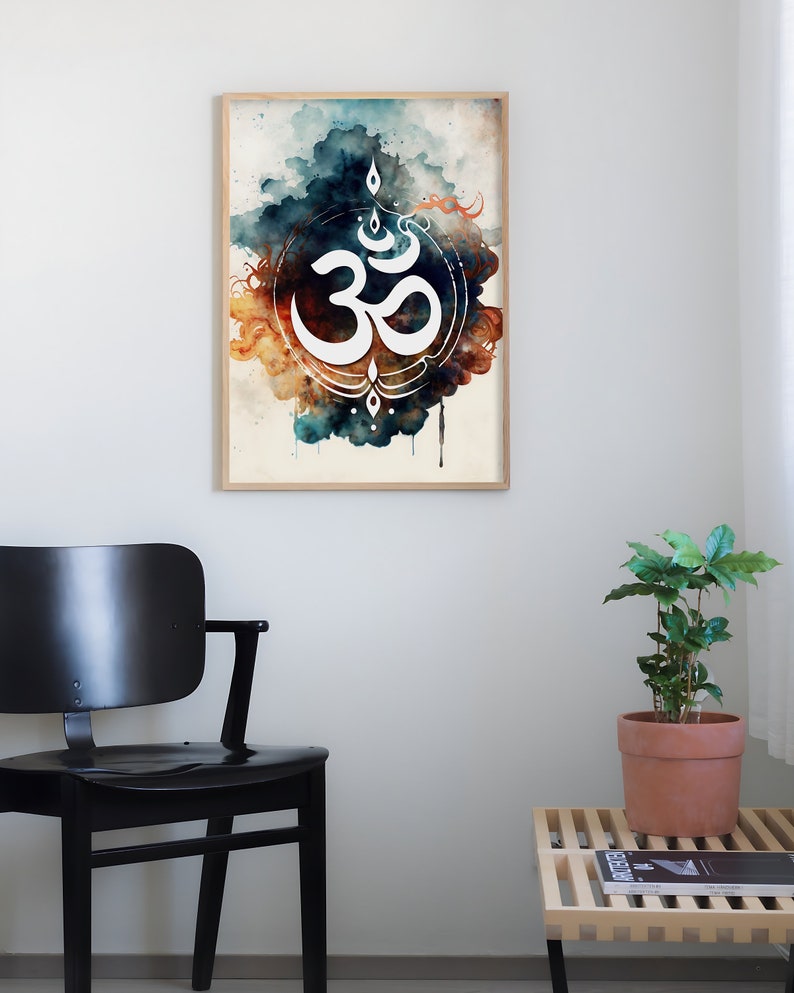 Om Wall Art, Ohm Symbol, Printable Art, Digital Print, Ohm Wall Decor ...