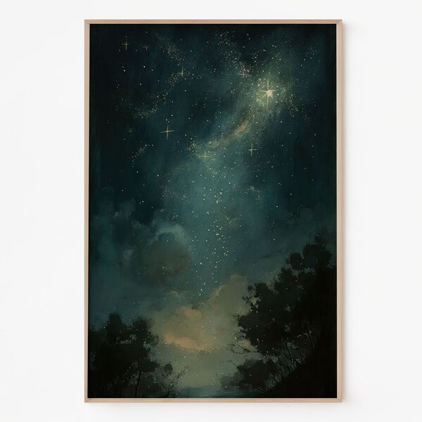 Night Sky Painting - Etsy