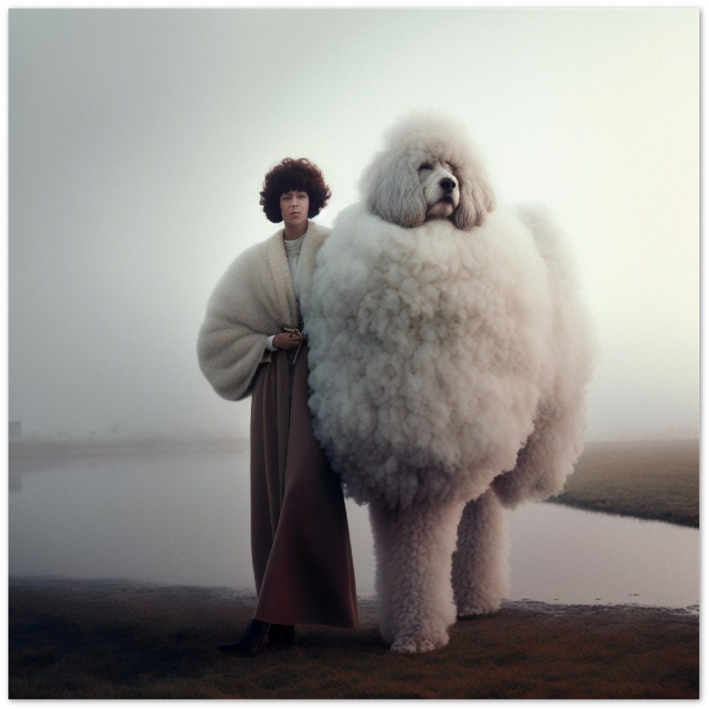 The Two Legged Giant Poodles Had Almost Died off fine Art Print - Etsy