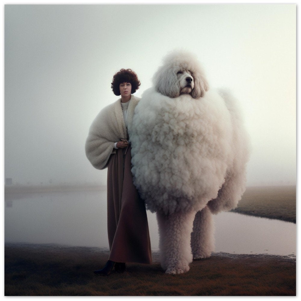 The Two Legged Giant Poodles Had Almost Died off fine Art Print - Etsy