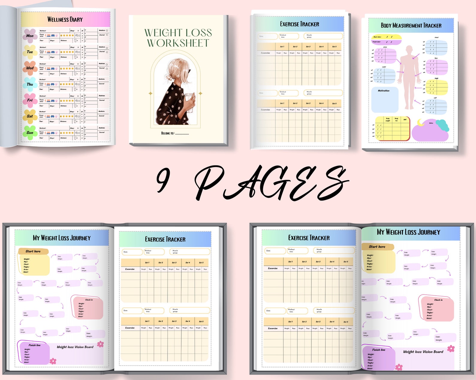 Weight Loss Worksheet Printable, Done for You Workbook, Coaching ...