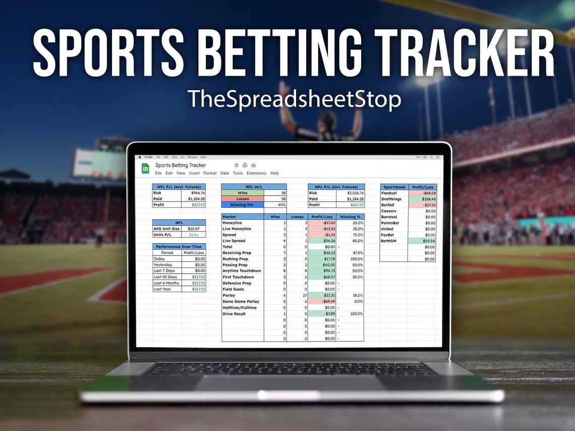 Sports Betting Tracker Spreadsheet: Profit & Loss Analysis (google ...