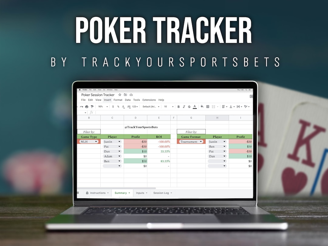 Poker Session Tracker Spreadsheet - Monitor You and Your Friends' Poker ...