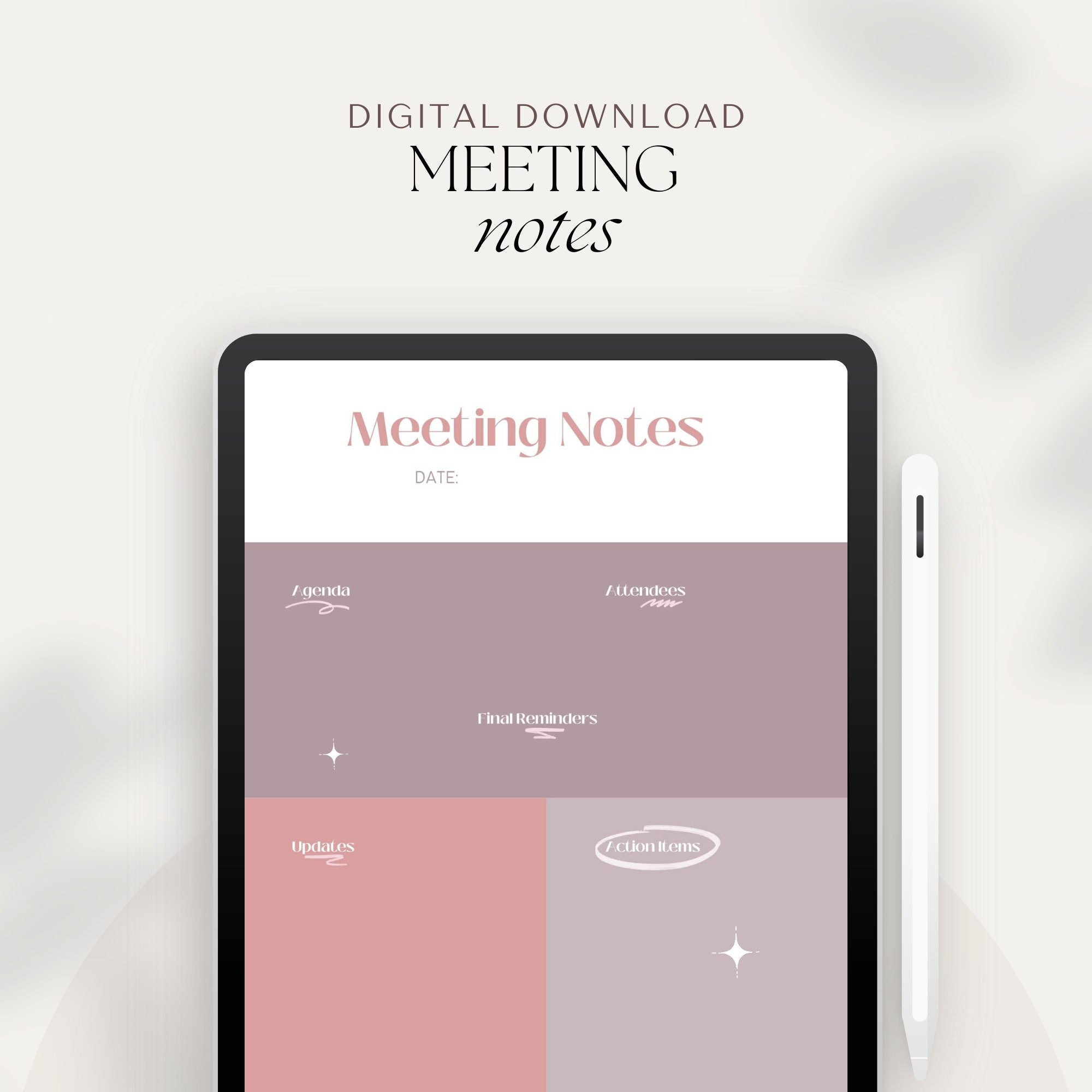 MEETING MINUTES & NOTES Colorful Meeting Tracker for Office - Etsy