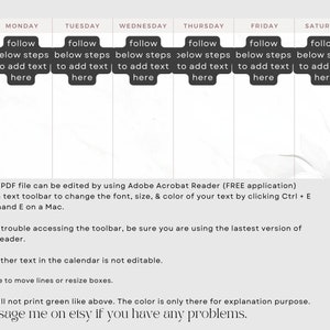 2023 Calendar Desk Bundle | Printable Editable Calendar | Monthly ...