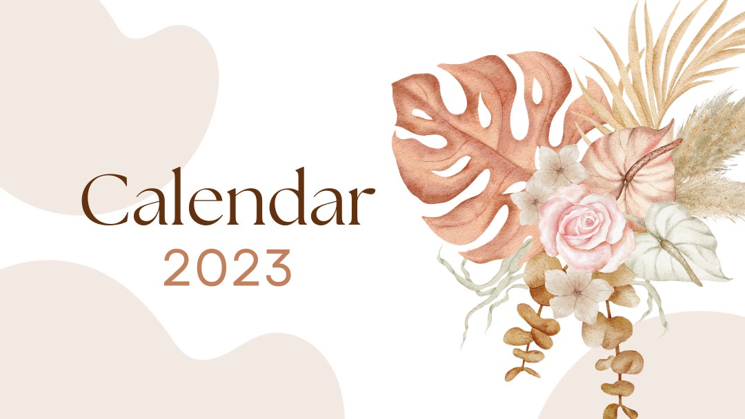2023 Calendar Desk Bundle | Printable Editable Calendar | Monthly ...