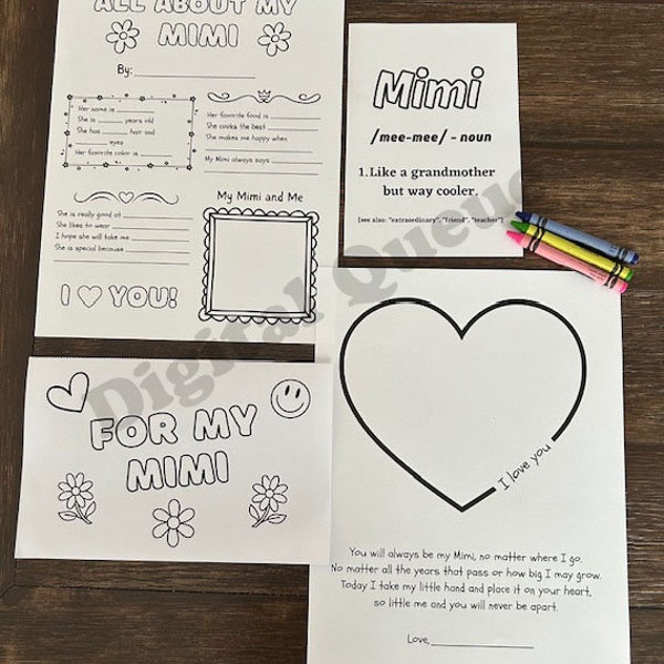 Mimi Birthday Card Printable - Etsy