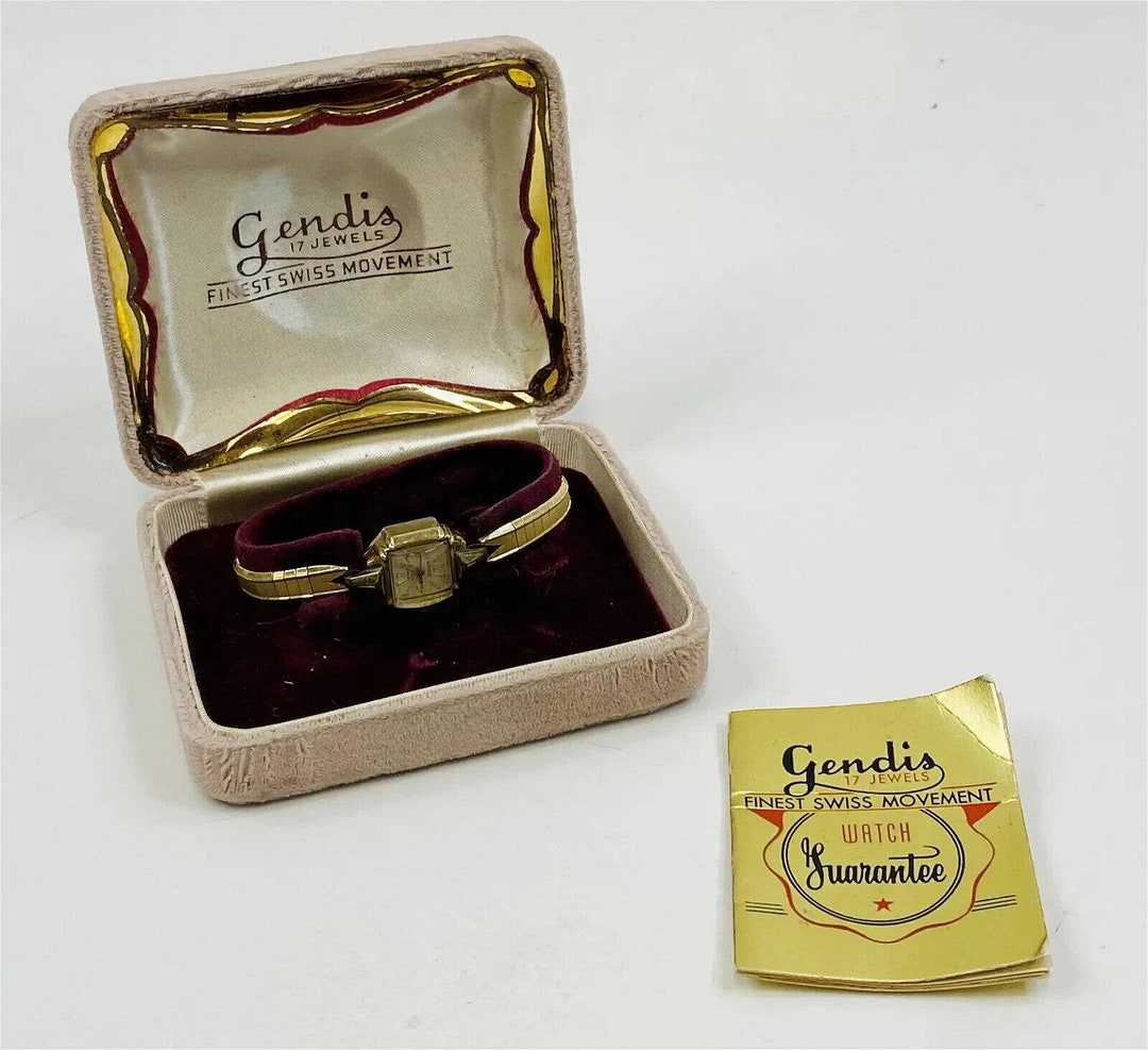 VINTAGE GENDIS GOLD Filled Wind-up Women Watch With Box Paper 17 J - Etsy