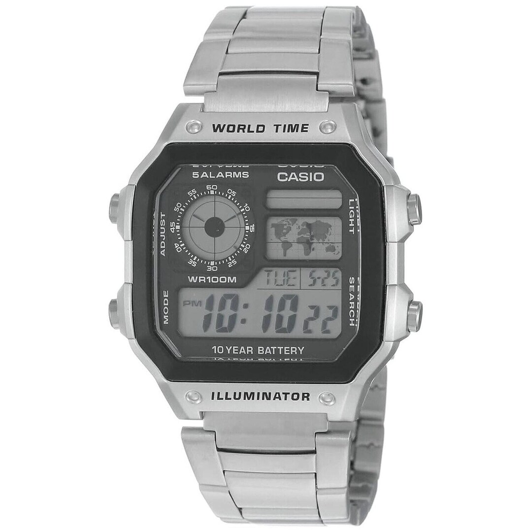 Casio Men's Quartz Multifunction Silver-tone Bracelet 42mm Watch ...