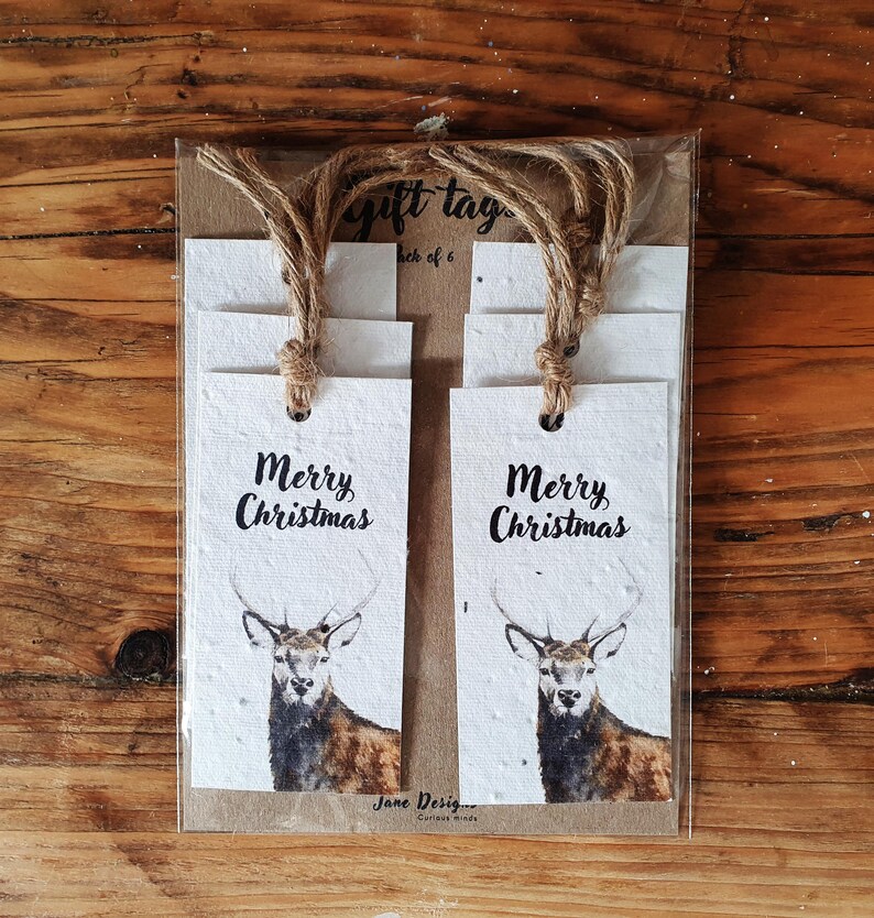 Gifts Tags | Puffin | 6 Pack | Seed Paper | Nature | Merry Christmas ...