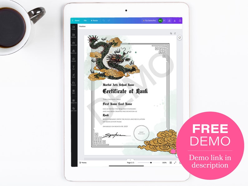 Editable Certificate of Rank Recognition - Customizable Canva Template ...