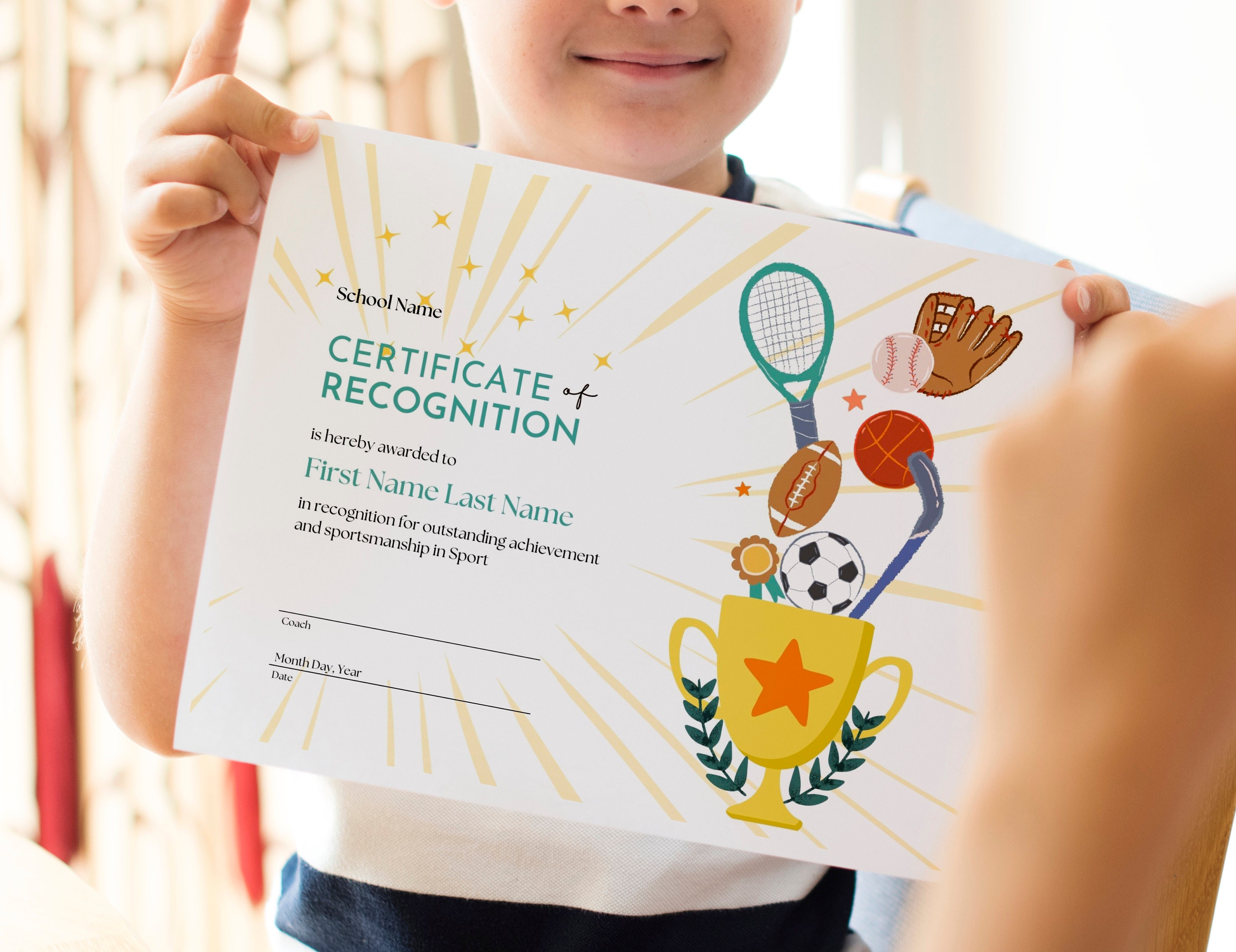 Editable Sport Certificate of Recognition for Student or Athlete | Team ...