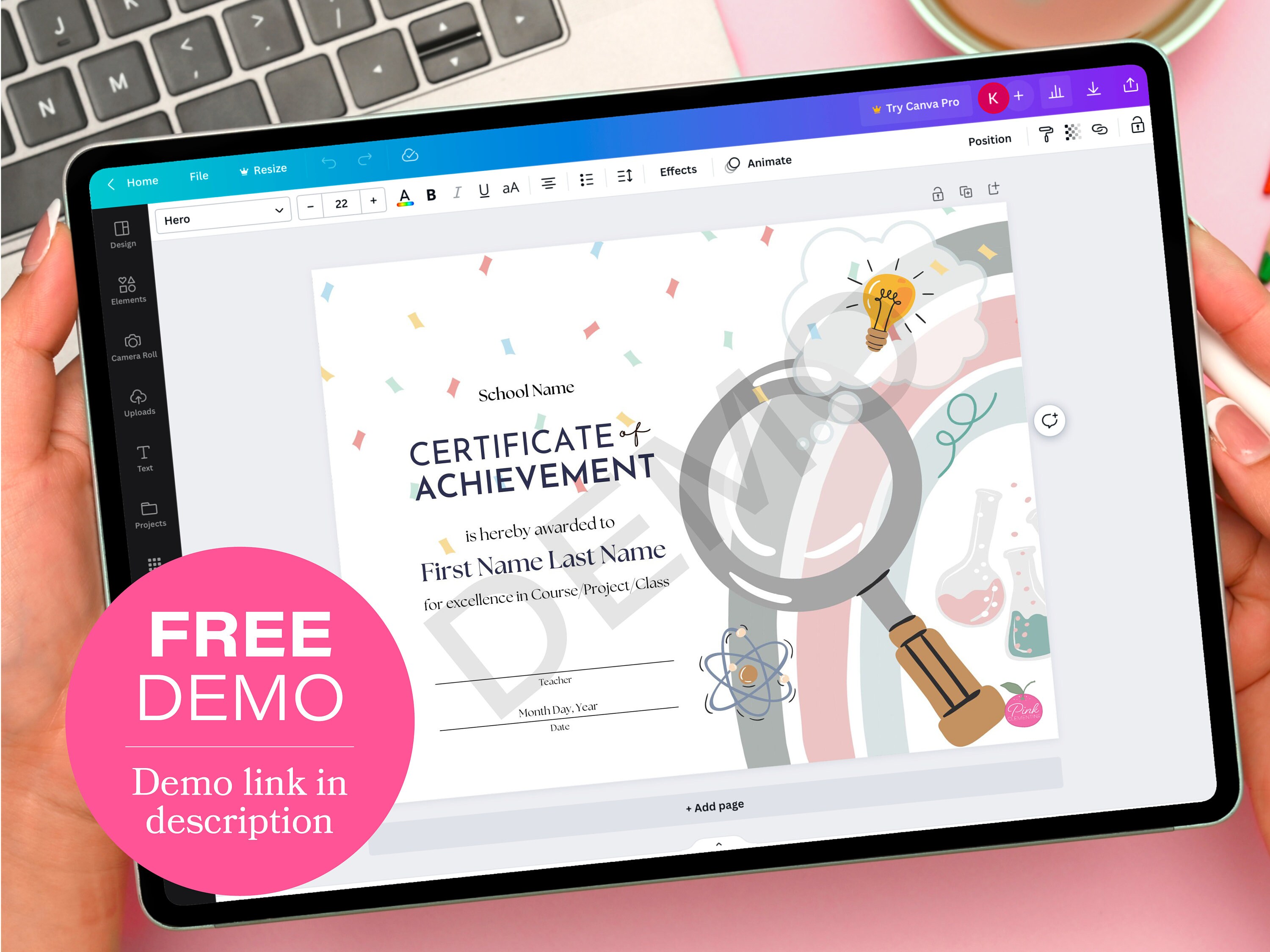 Editable Science Certificate of Achievement for Student | Award for ...