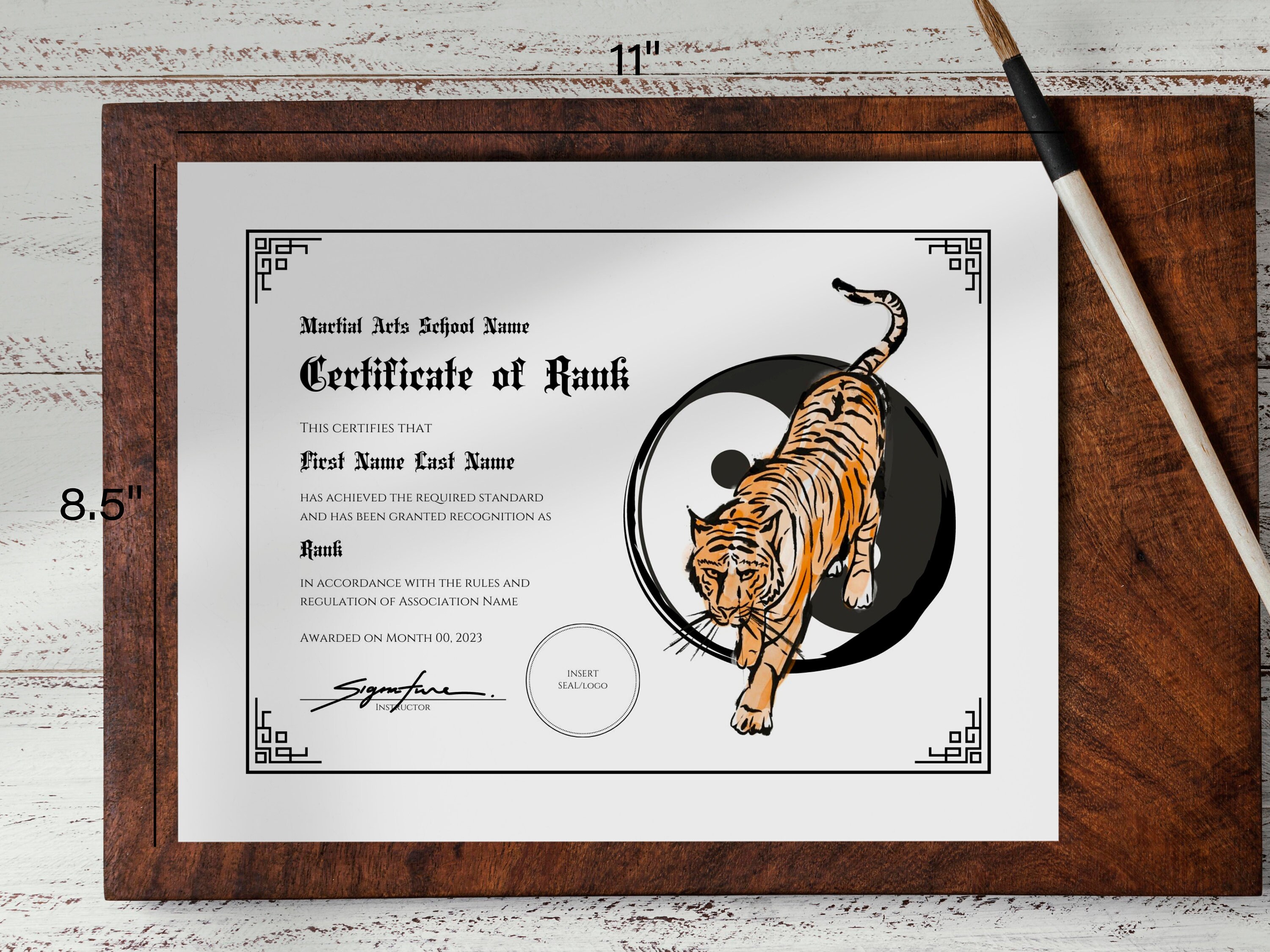 Editable Certificate of Rank Recognition - Customizable Canva Template ...