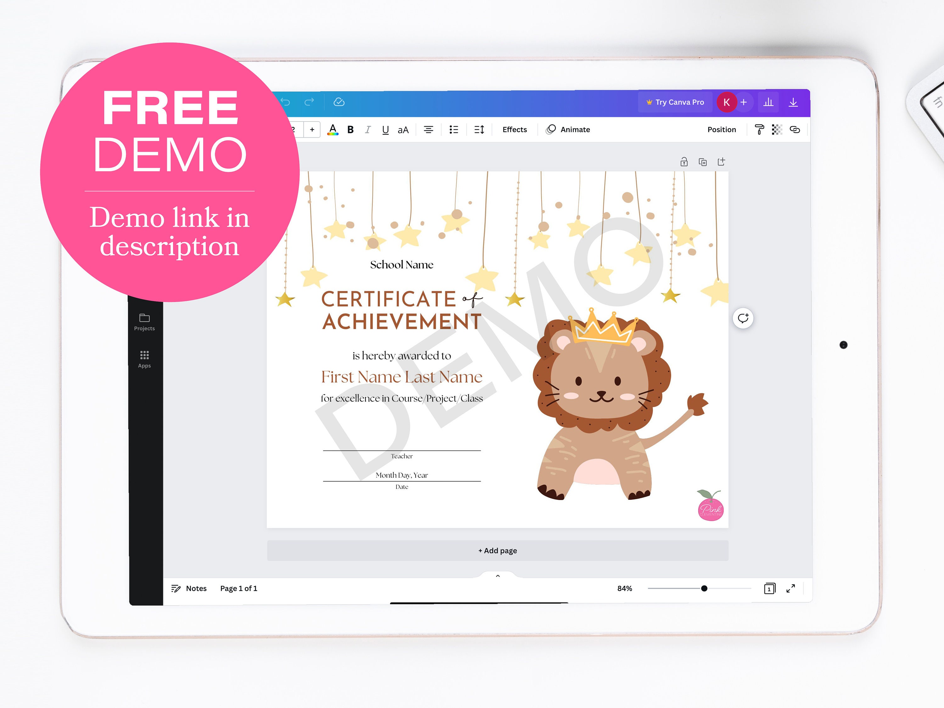 Editable Certificate of Achievement for Student | Recognition of ...