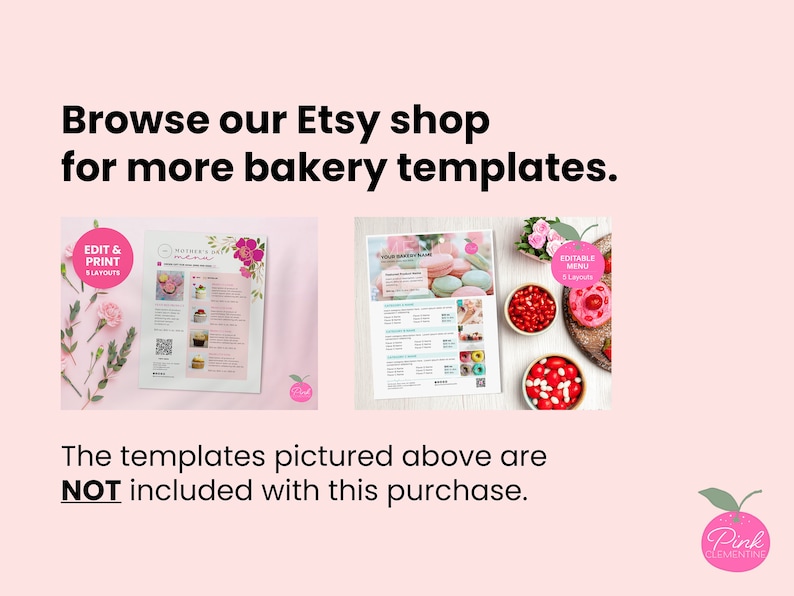 Editable Bakery Menu Price List for Gourmet Cookie, Cupcake, Macaron ...