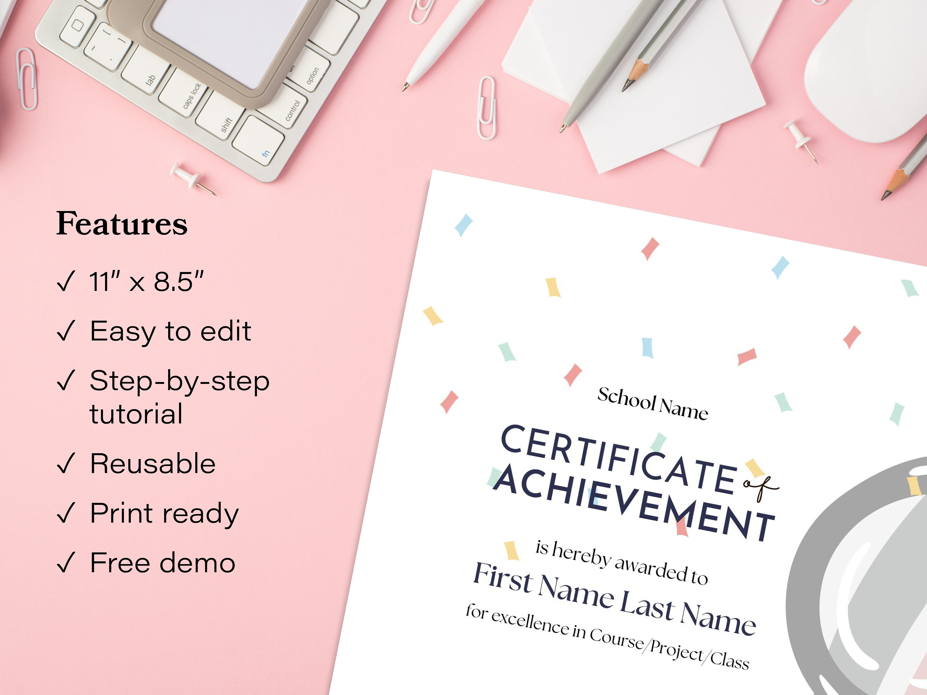 Editable Science Certificate of Achievement for Student | Award for ...